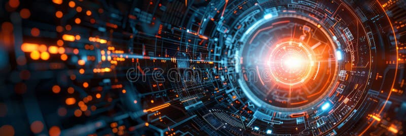 Evolution of Futuristic Technology Stock Illustration - Illustration of ...