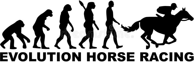 Evolution Horse racing stock vector. Illustration of isolated - 106160490