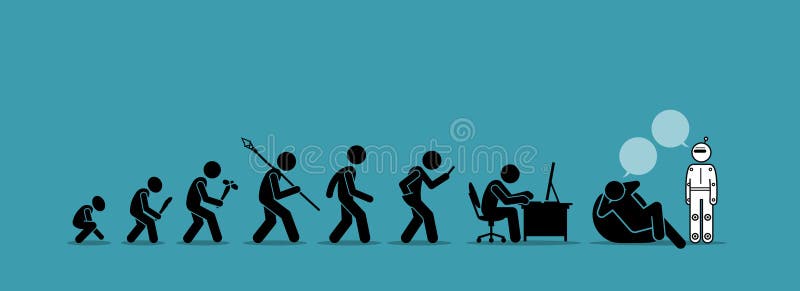 Human Evolution Pictogram stock vector. Illustration of ancestors ...