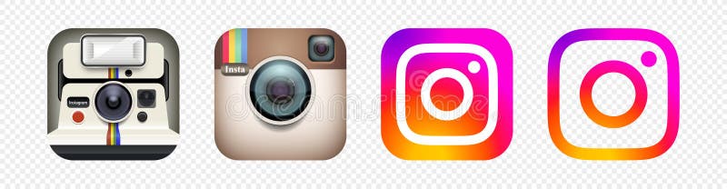 Evolution of the Instagram Logo, Isolated on Trasparent Background ...
