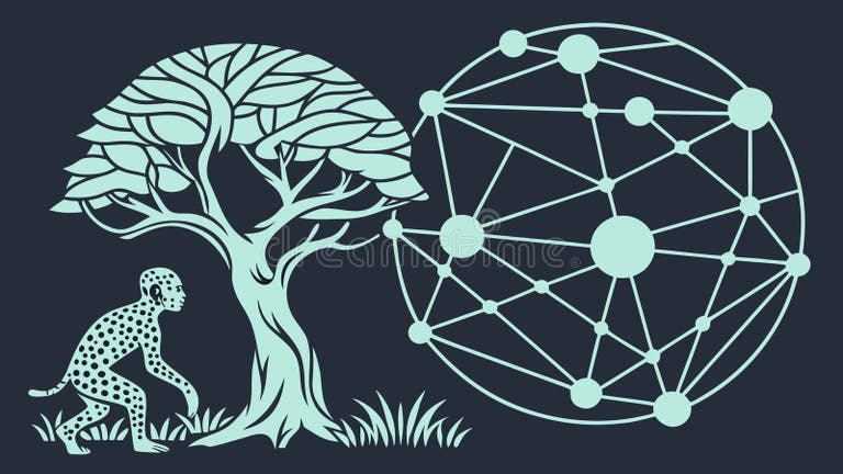 Evolution of Intelligence and Global Connectivity, Vector Design ...