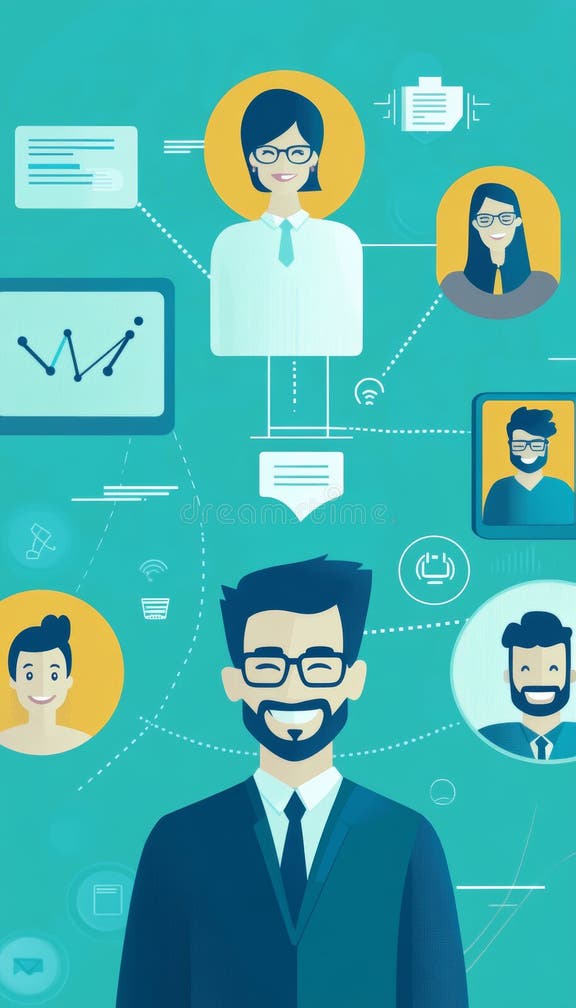 The Evolution of Internal Communication from Email To Integrated Chat and Video Tools Stock ...