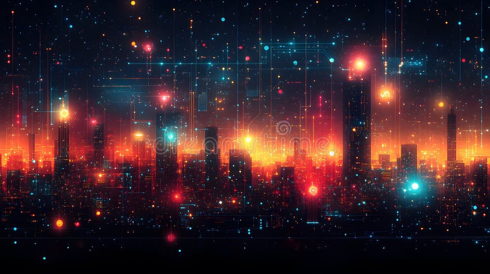 The Evolution of Internet Technology through Time Stock Illustration ...