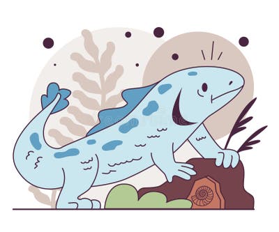 Evolution of Life Forms on Earth Concept. Ancient Extinct Reptile Stock ...