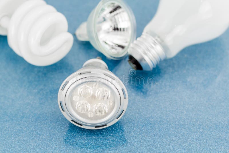 Different Types of Light Bulbs To Show Technology Stock Image - Image ...