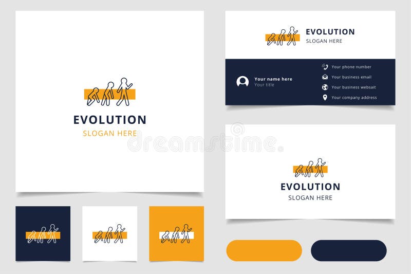 Evolution Logo Design with Editable Slogan. Branding Book and Business ...