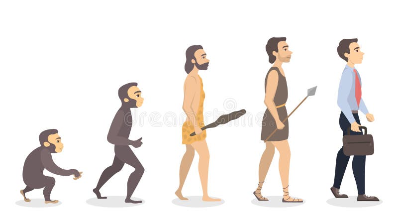 Evolution of man. stock vector. Illustration of businessman - 106226830