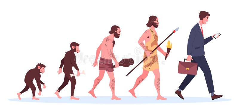 Evolution of man stock vector. Illustration of crawl - 26941997