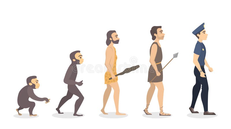 Evolution of man. stock vector. Illustration of person - 109283942