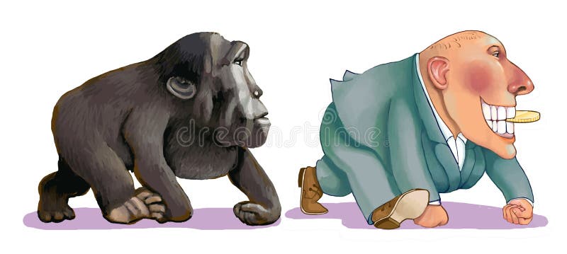 Evolution of Humanity Metafhor of Business Stock Photo - Image of money ...