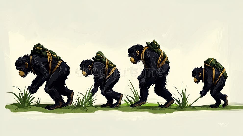 Evolution Ape Stock Illustrations – 1,598 Evolution Ape Stock ...