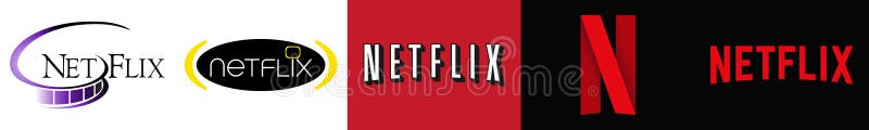 Evolution of the Netflix Logo, Vector Editorial Illustration Editorial ... Evolution of the Netflix Logo, Vector Editorial Illustration Editorial ...