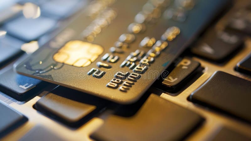 Evolution of Online Payment Systems with Credit Card Stock Illustration ...