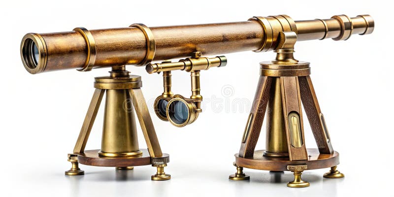 Evolution of Optics Antique Brass Telescope Vs Modern Binoculars AI ...