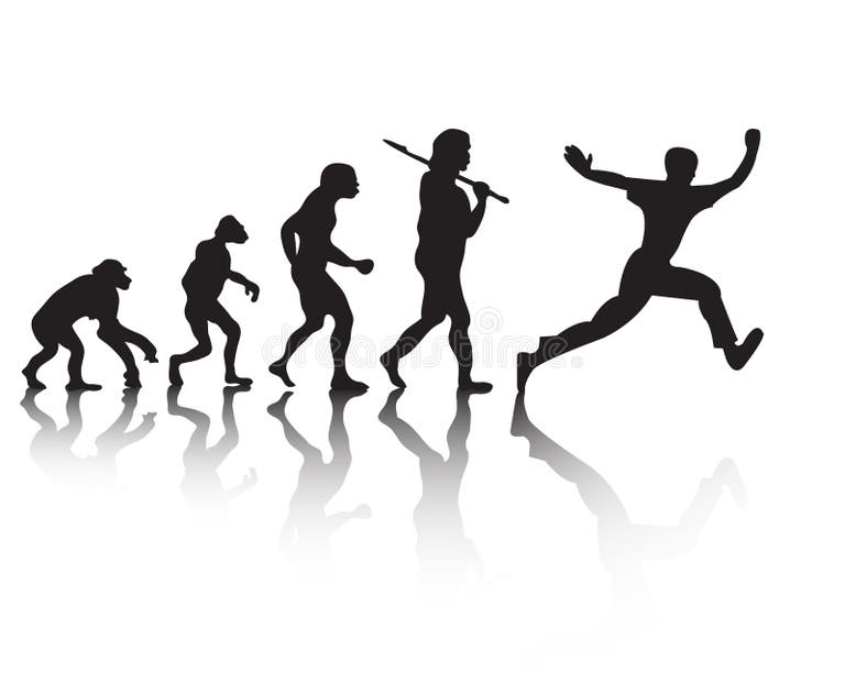 The Evolution of People Running Stock Vector - Illustration of gorila ...