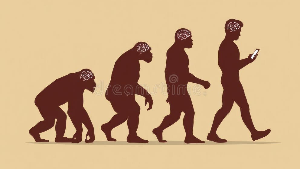 Evolution from Primate To Modern Human in a Digital Age in Four Stages ...
