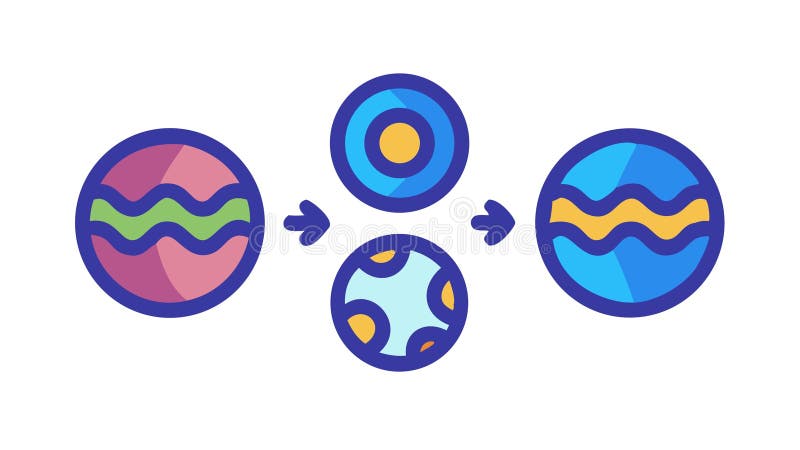 Evolution Process Cycle Icon, Growth and Development, Transformation ...