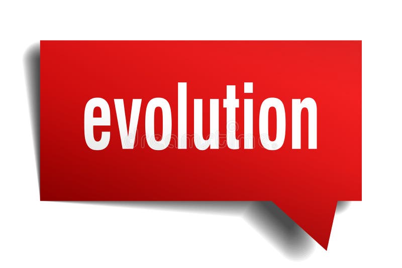 Evolution Red 3d Speech Bubble Stock Vector - Illustration of badge ...