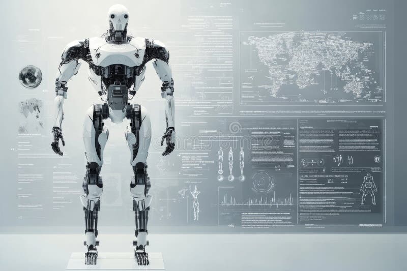 Evolution of Robotics and AI Technology Stock Illustration ...