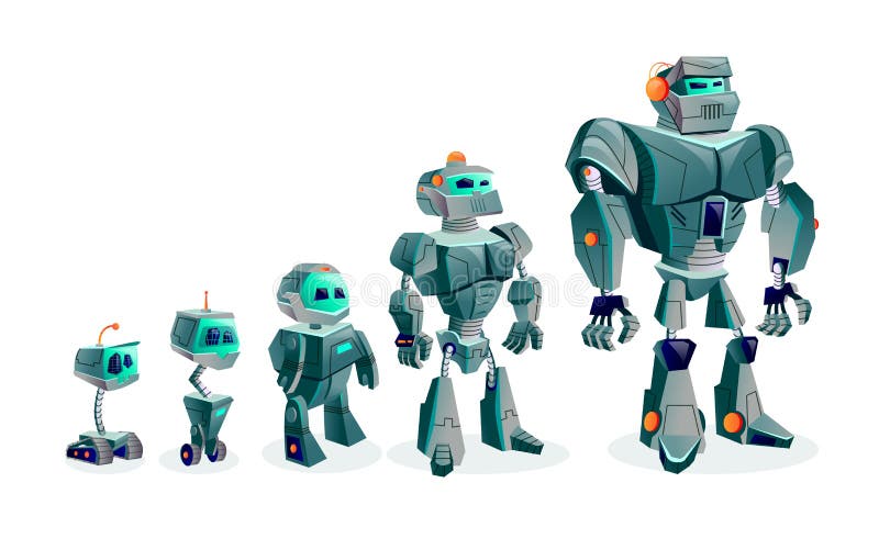 Evolution of Robots Infographic Vector Stock Vector - Illustration of ...