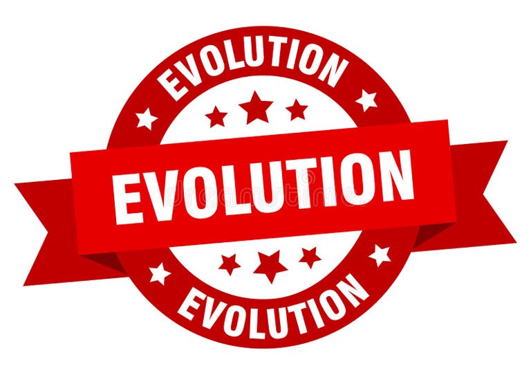 Evolution Round Ribbon Isolated Label. Evolution Sign Stock Vector ...