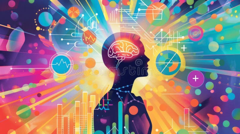 Evolution of Self: from Shadow To Vibrant Silhouette Stock Photo ...