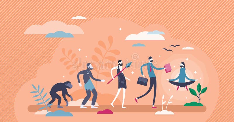 Evolution Sequence Stages Concept, Flat Tiny Person Vector Illustration ...