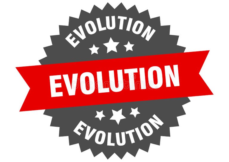 Evolution Sign. Evolution Circular Band Label. Evolution Sticker Stock ...