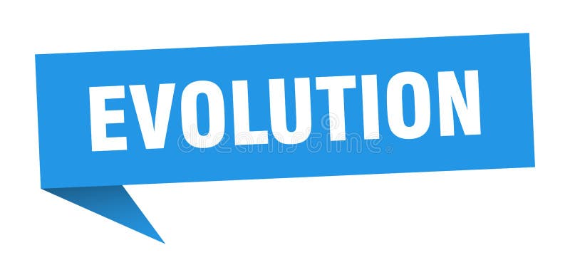 Evolution Speech Bubble. Evolution Ribbon Sign Stock Vector ...