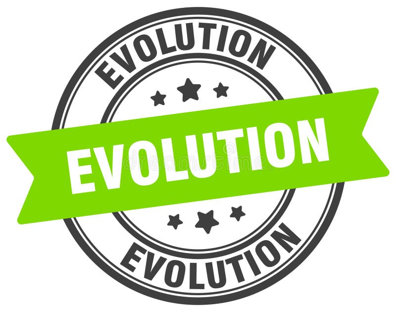 Evolution Stamp. Evolution Label on Transparent Background. Round Sign ...