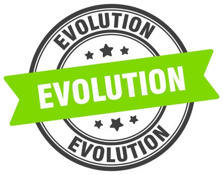 Evolution Stamp. Evolution Label on Transparent Background. Round Sign ...