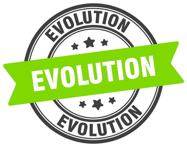 Evolution Stamp. Evolution Label on Transparent Background. Round Sign ...