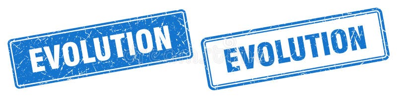 Evolution Stamp Set. Evolution Square Grunge Sign Stock Vector ...
