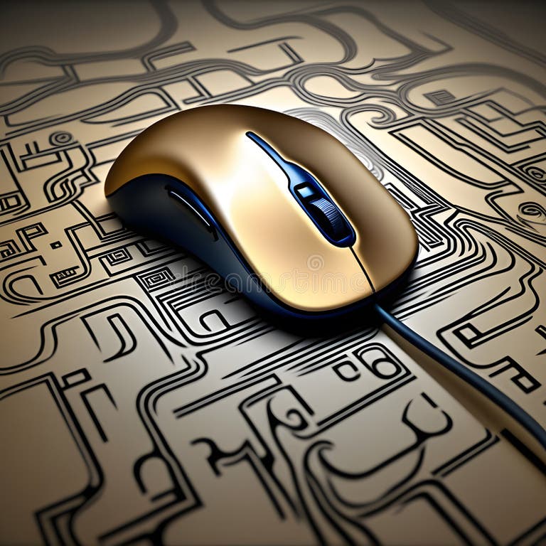 Evolution of Technolog from Stone Age Tools To Modern Mouse Stock Photo ...