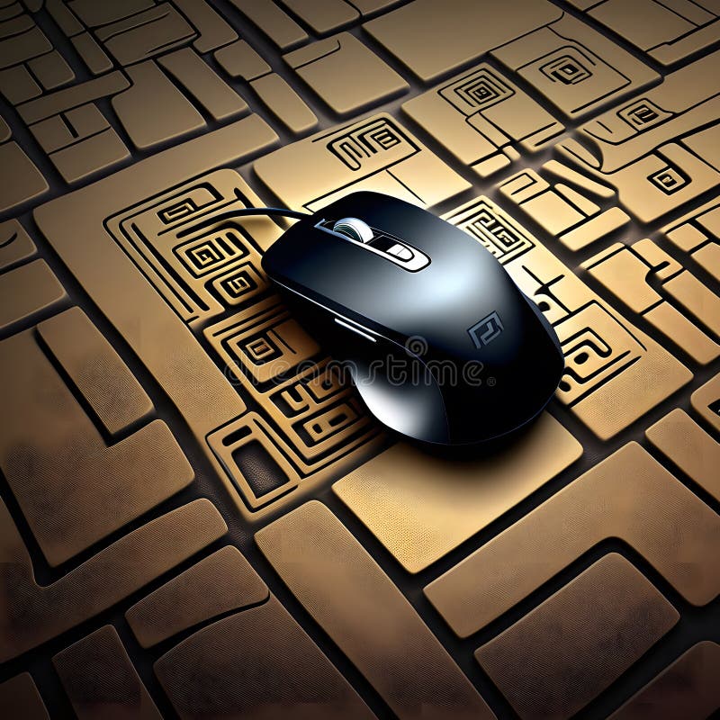 Evolution of Technolog from Stone Age Tools To Modern Mouse Stock Photo ...