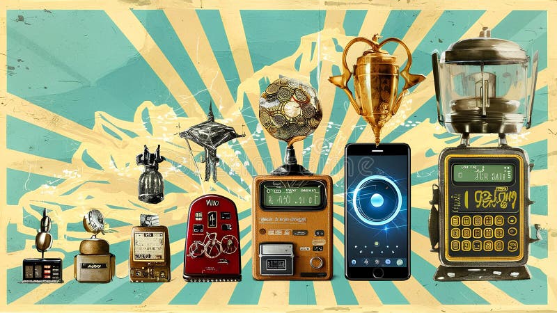 The Evolution of Technology Stock Illustration - Illustration of ...