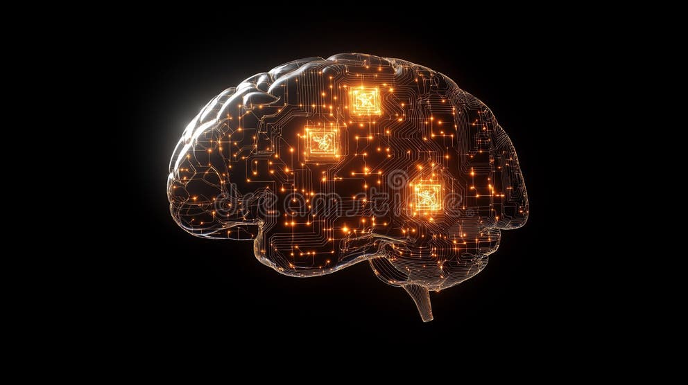 Evolution of Thought. AI Reshapes the Human Intelligence. Stock Photo ...