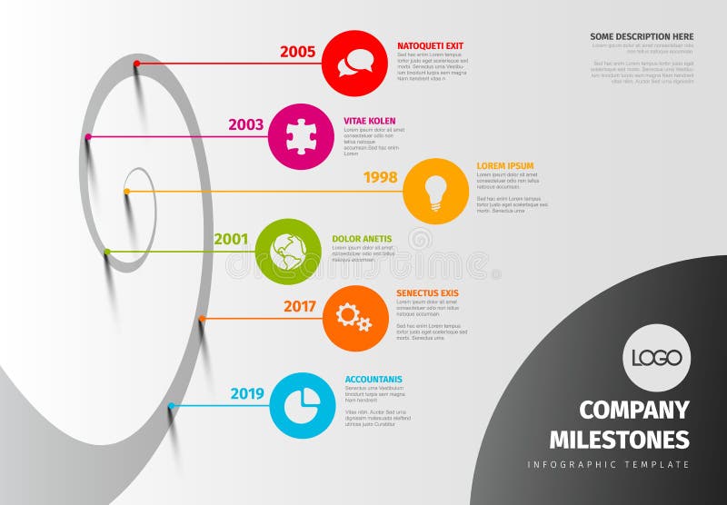 Project Evolution Timeline Template Stock Vector - Illustration of ...