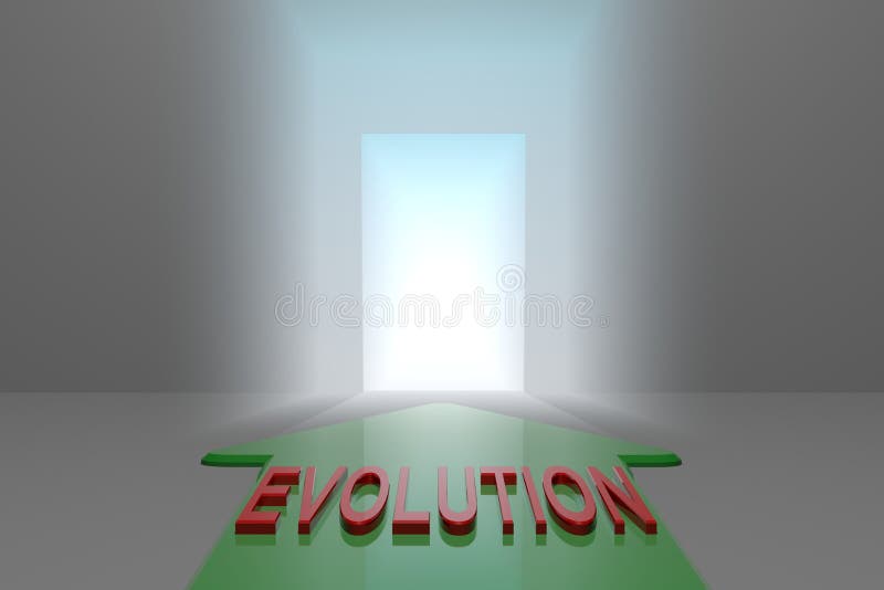 Evolution to the open gate stock illustration. Illustration of front ...