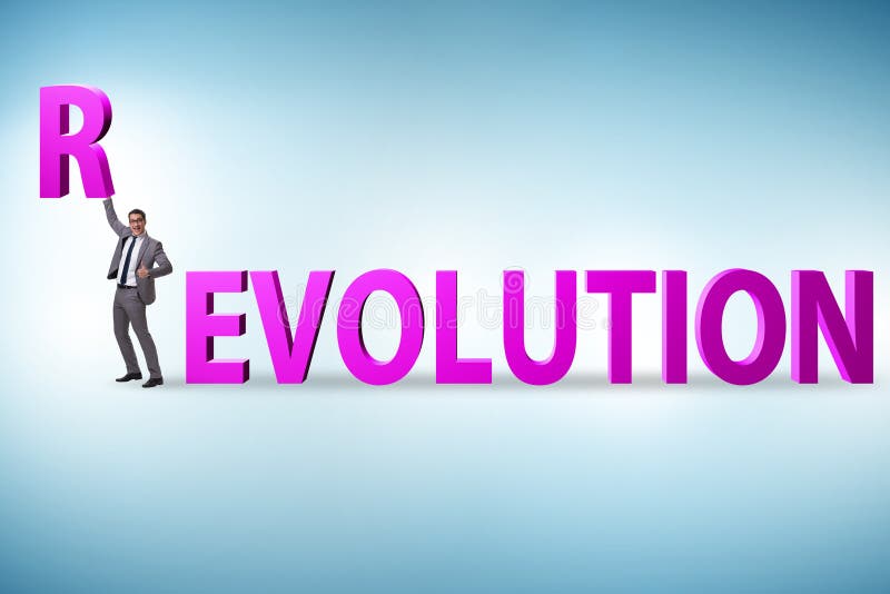 Evolution Turning into Revolution Concept Stock Image - Image of change ...