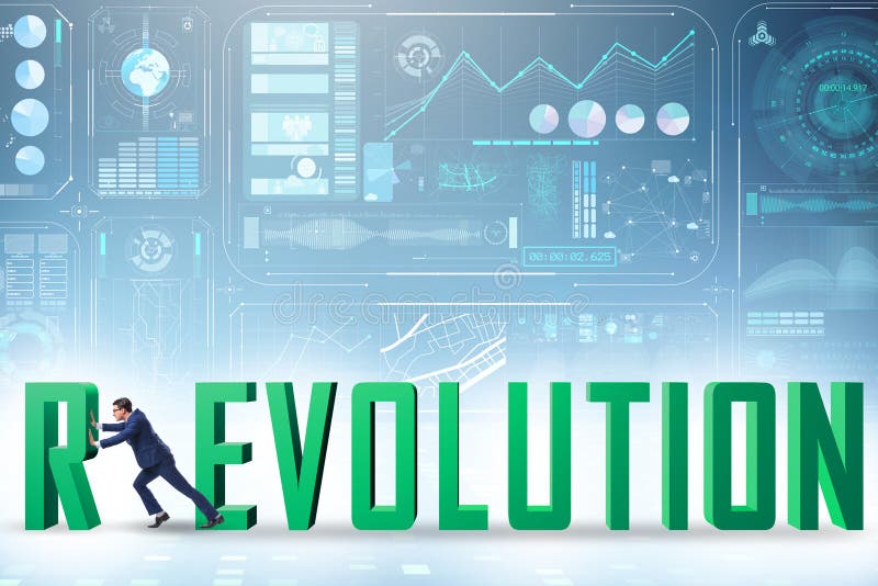 Evolution Turning into Revolution Concept Stock Image - Image of ...