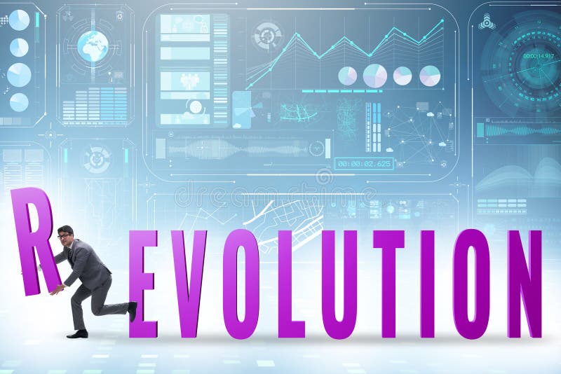 Evolution Turning into Revolution Concept Stock Image - Image of ...
