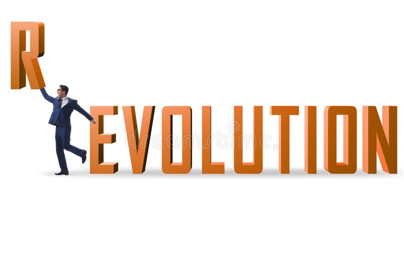 Evolution Turning into Revolution Concept Stock Photo - Image of ...