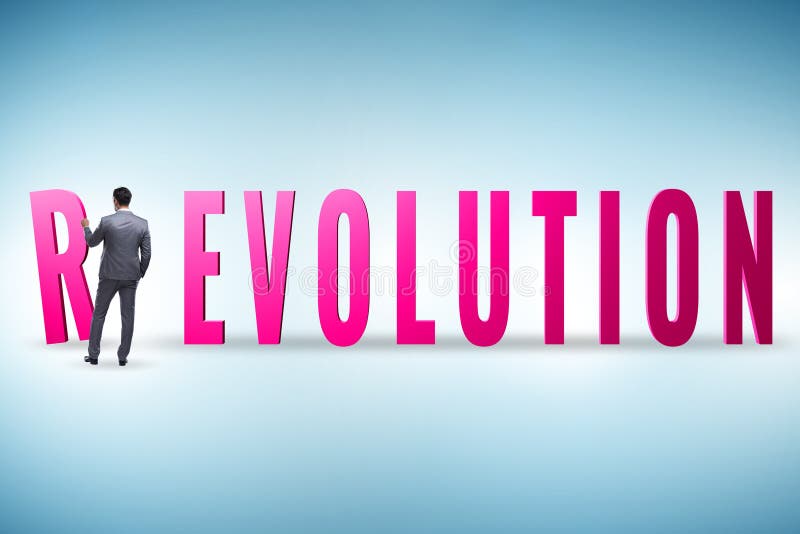 Evolution Turning into Revolution Concept Stock Image - Image of future ...