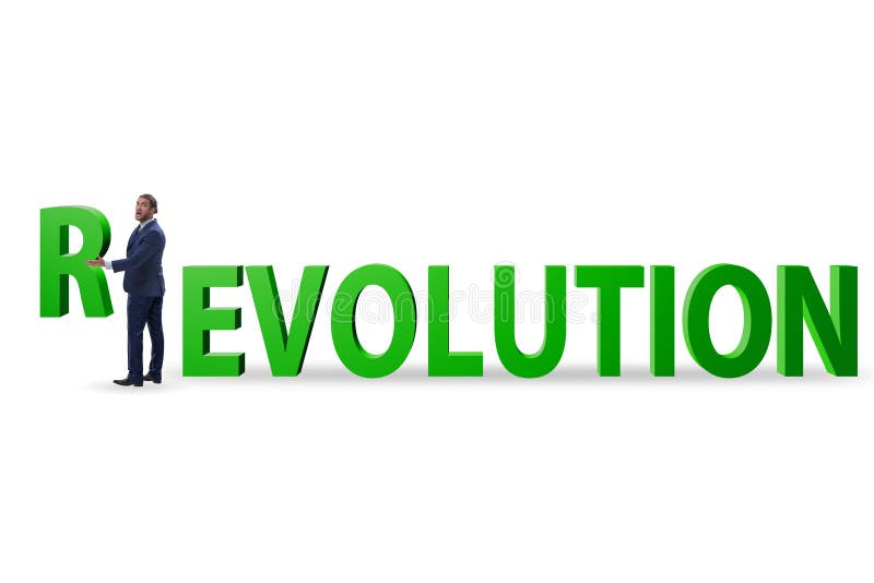 Evolution Turning into Revolution Concept Stock Photo - Image of human ...