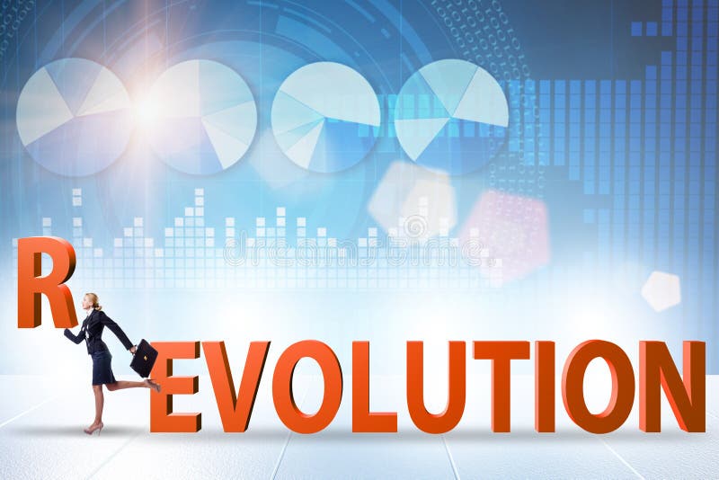 Evolution Turning into Revolution Concept Stock Photo - Image of ...