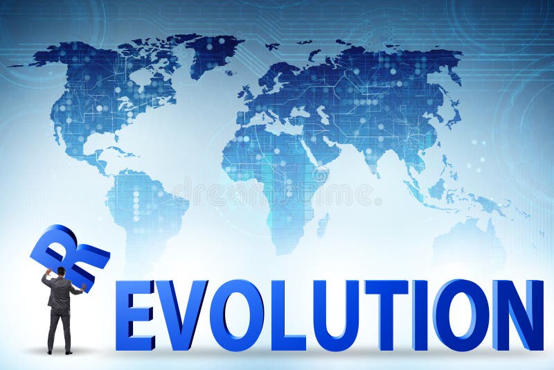 Evolution Turning into Revolution Concept Stock Image - Image of change ...