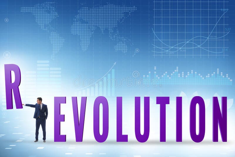 Evolution Turning into Revolution Concept Stock Image - Image of ...