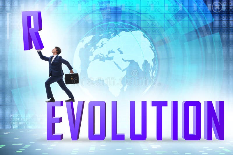 Evolution Turning into Revolution Concept Stock Image - Image of human ...