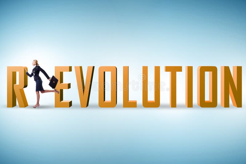 Evolution Turning into Revolution Concept Stock Image - Image of ...